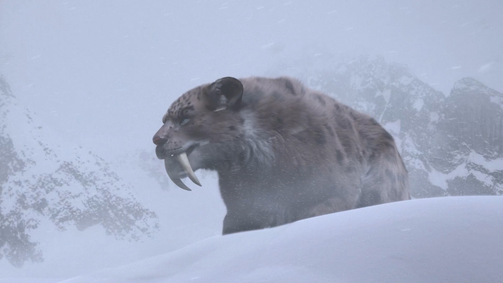 ArtStation - Sabertooth In a Snowstorm