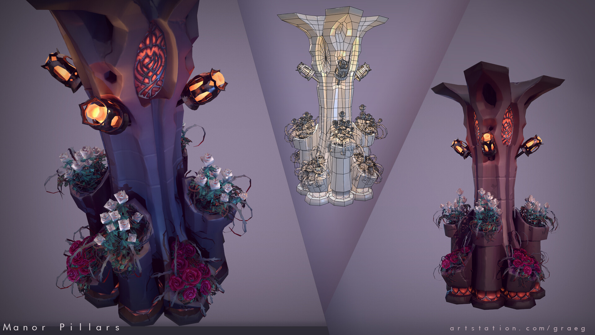 ArtStation - Manor Pillar - 3D Prop and Concept Art