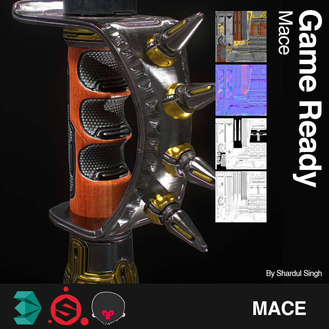 ArtStation - Mace Game Asset