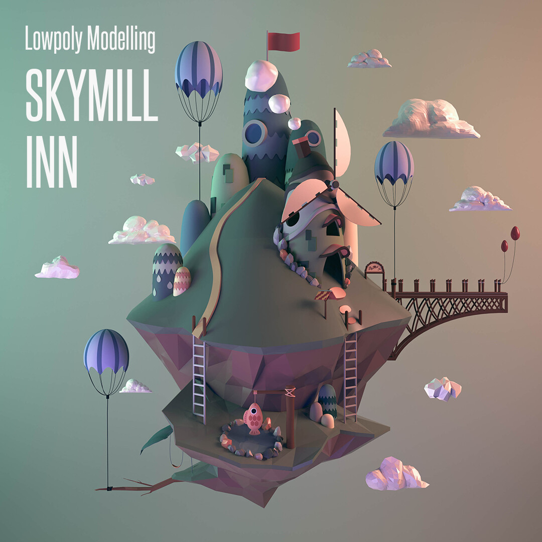 ArtStation - Skymill Inn // Lowpoly // Environment