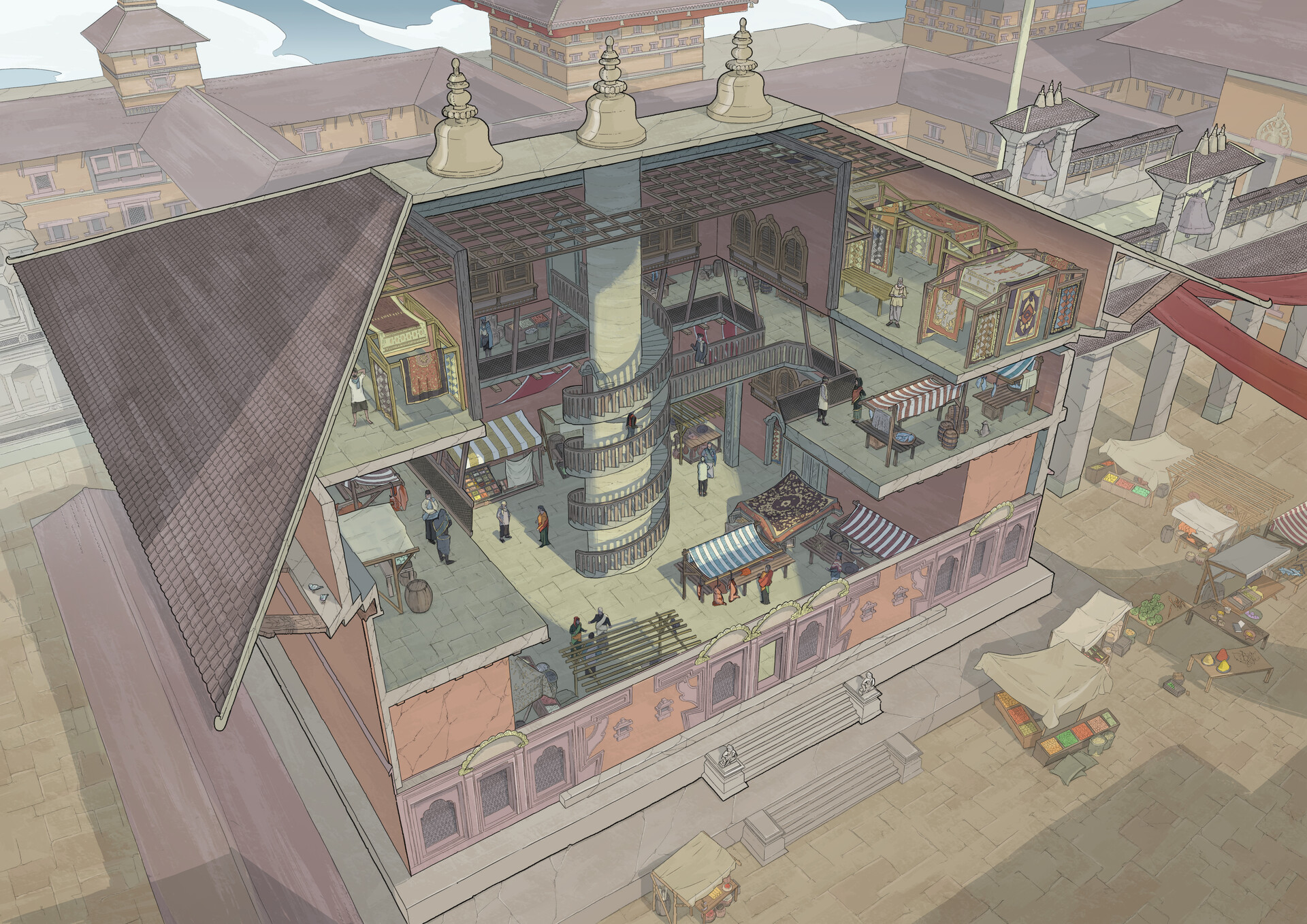 ArtStation - Citadel Marketplace - Interior