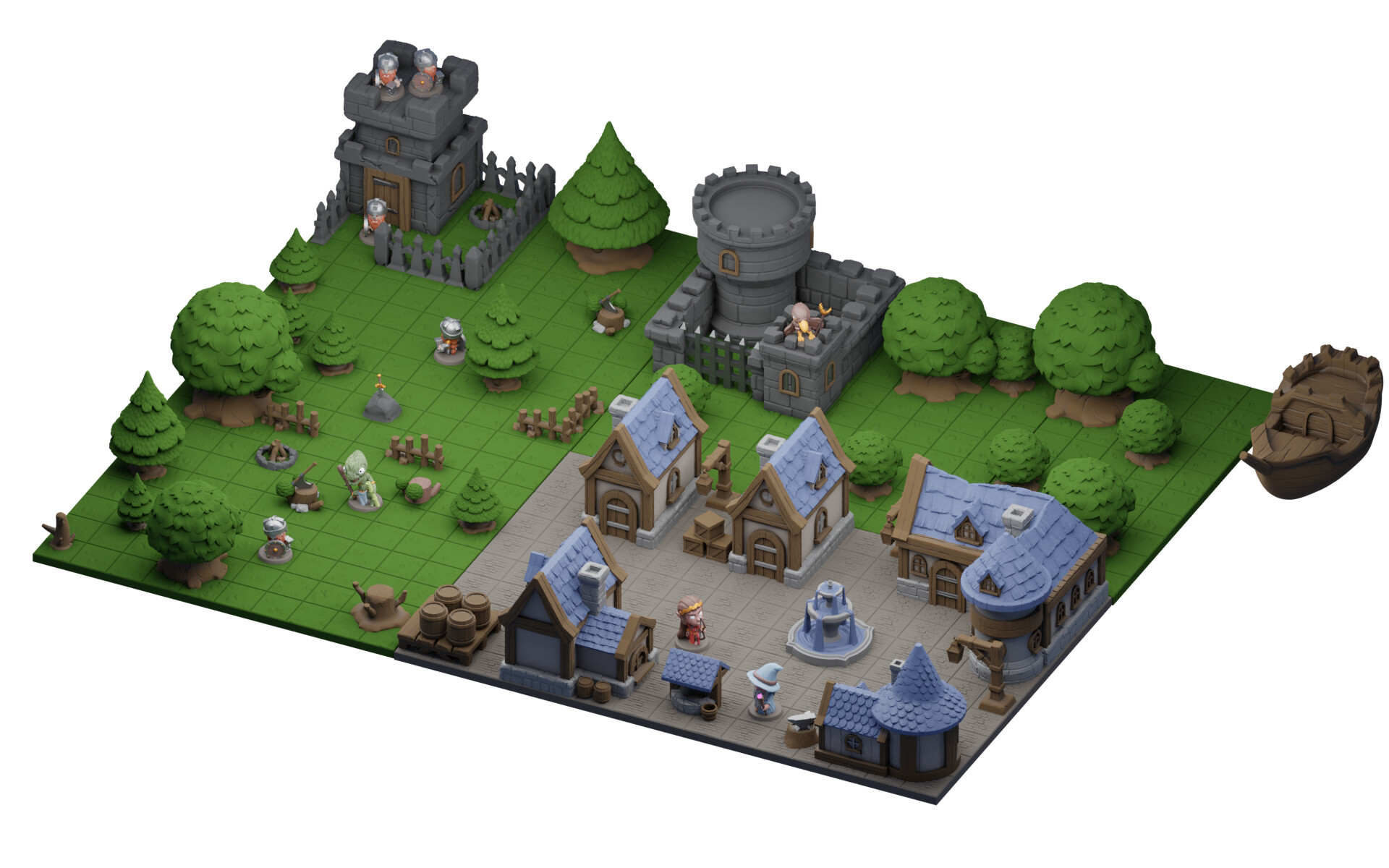 ArtStation - Kingdom of Aros - boardgame