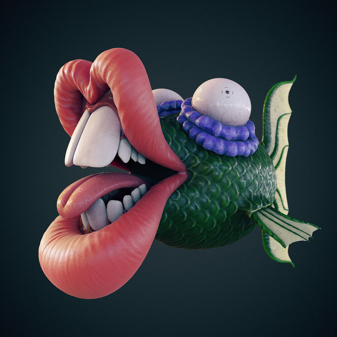 ArtStation - Steroid Fish 3D Model