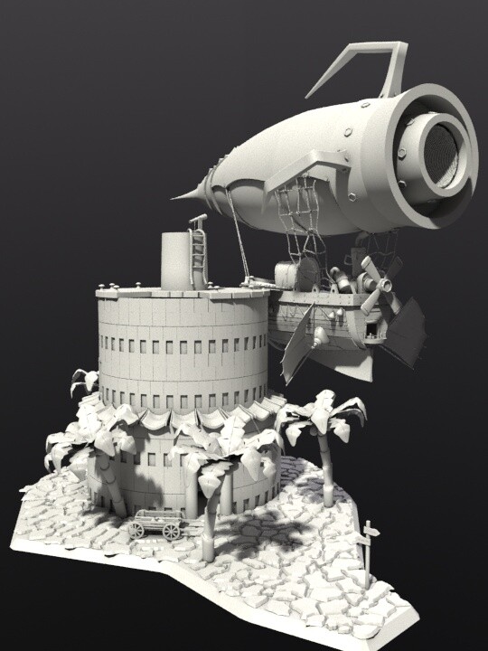 ArtStation - Zeppelin tower