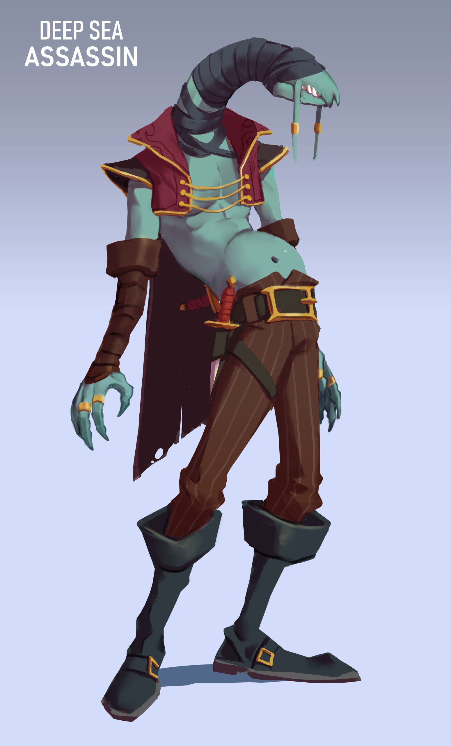 ArtStation - Character Concept Art: Deep sea assassin