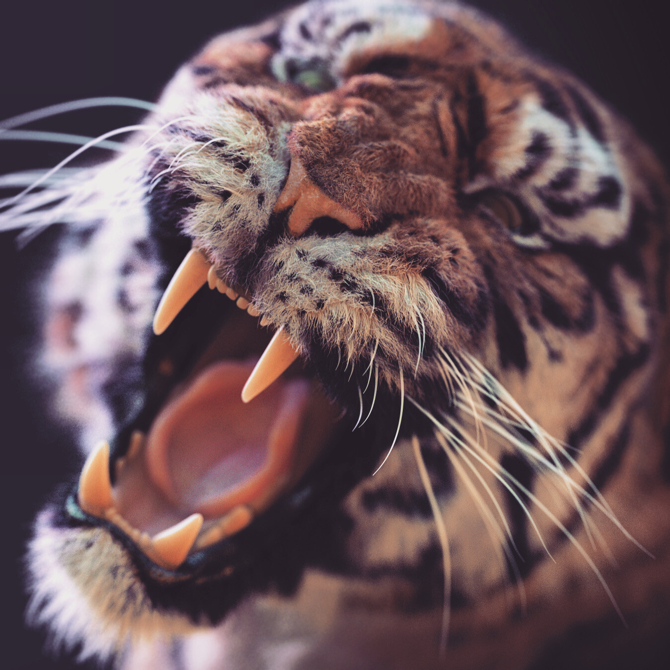 ArtStation - ‪Roaring tiger (new angle)