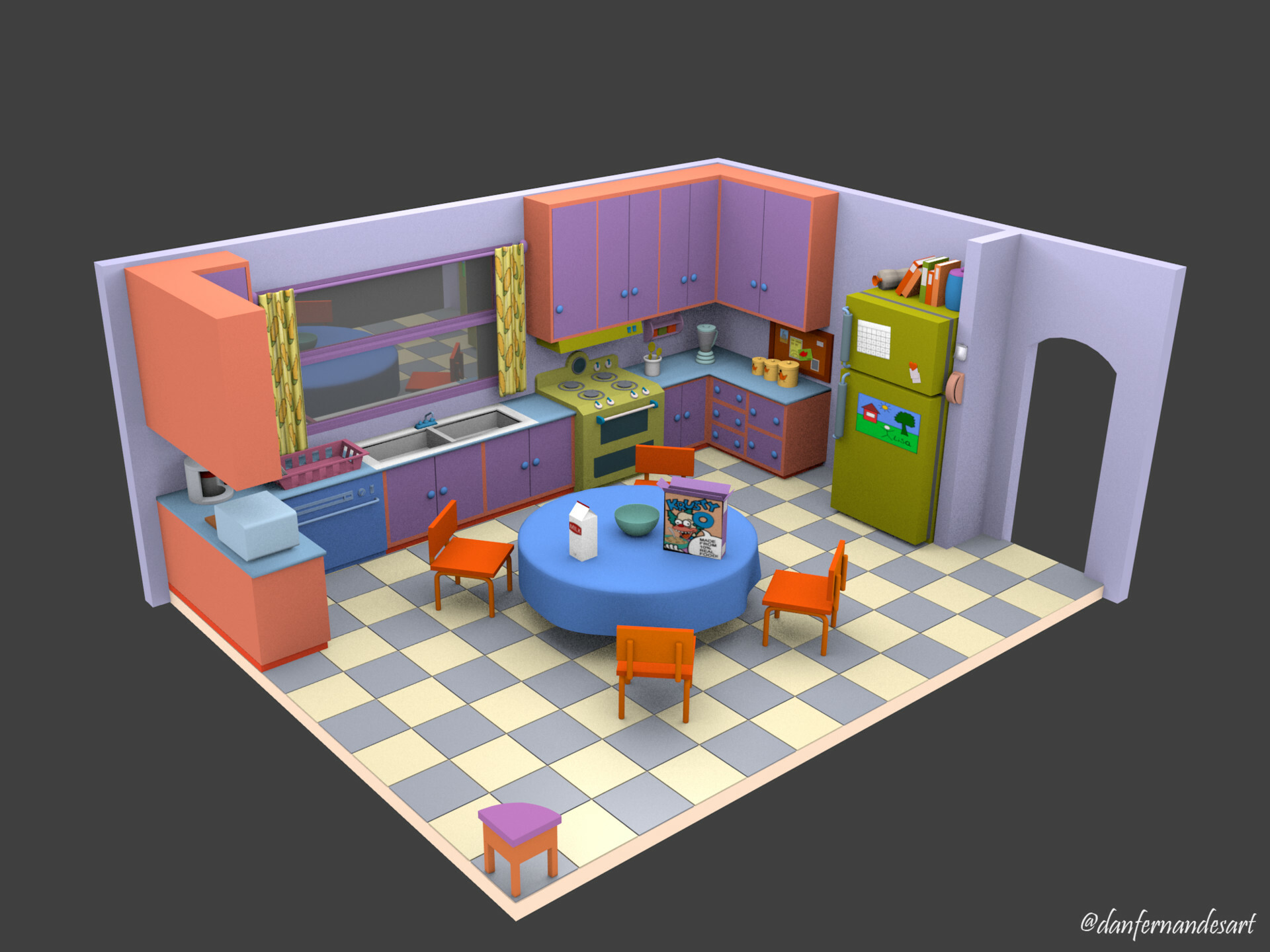 ArtStation - The Simpsons House - (Some rooms)