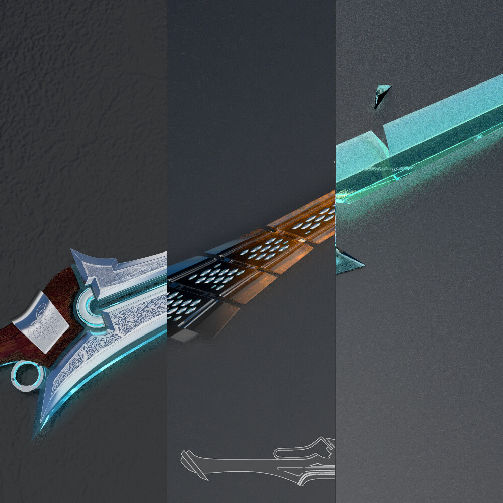 ArtStation - Weapon Set: Afallach - Vathmida - Durendaal