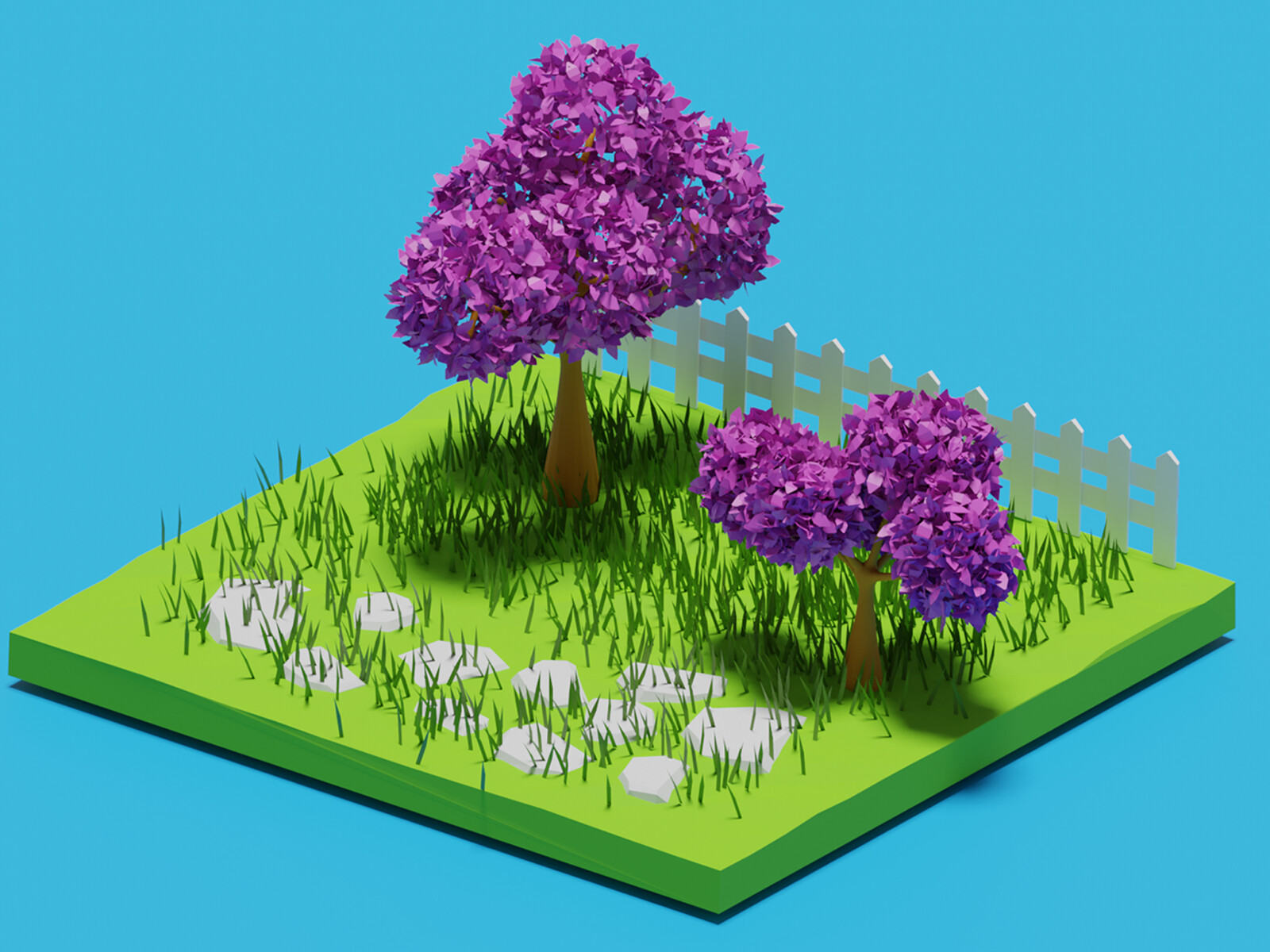 ArtStation - Low Poly Garden