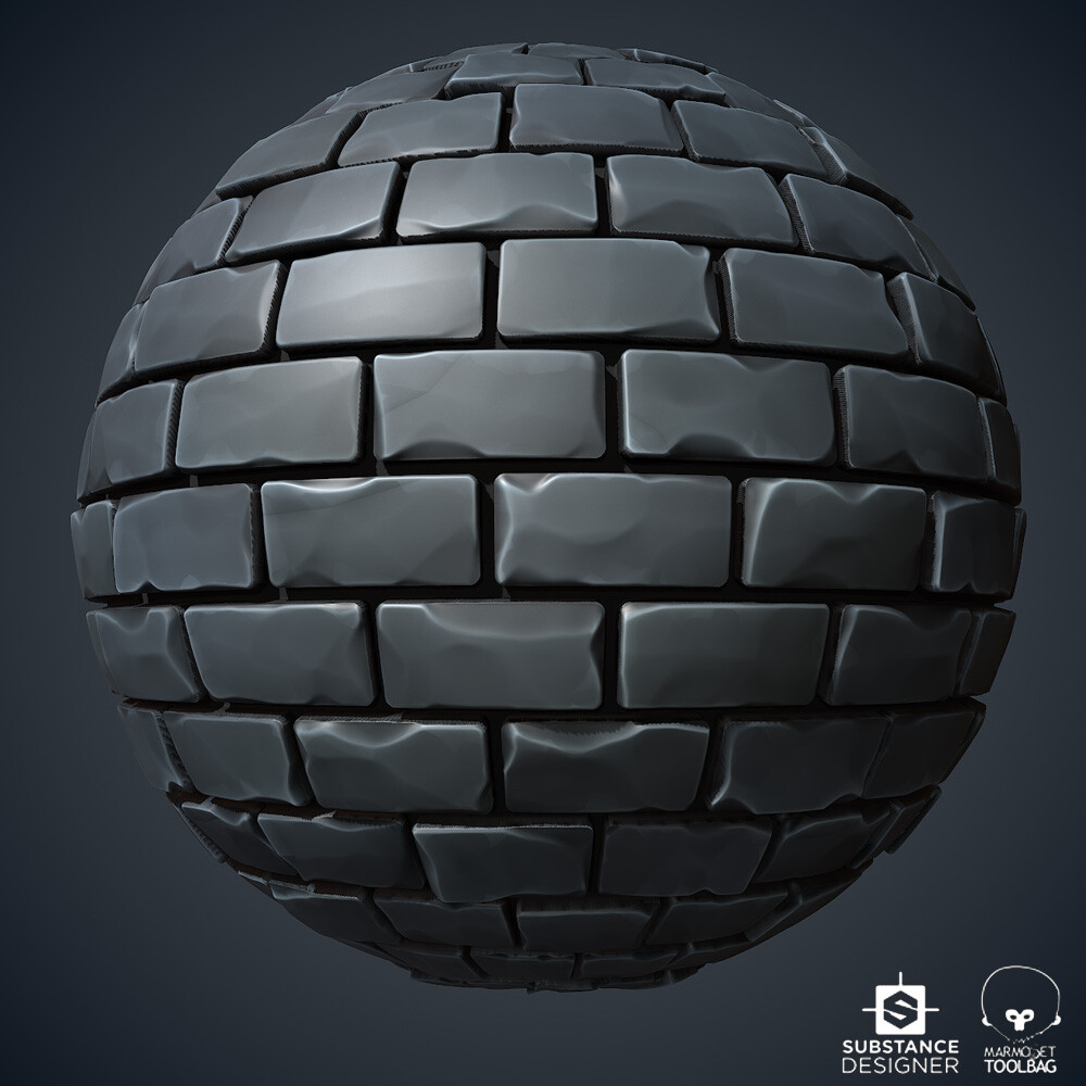 ArtStation - Stylized Stone Wall Material