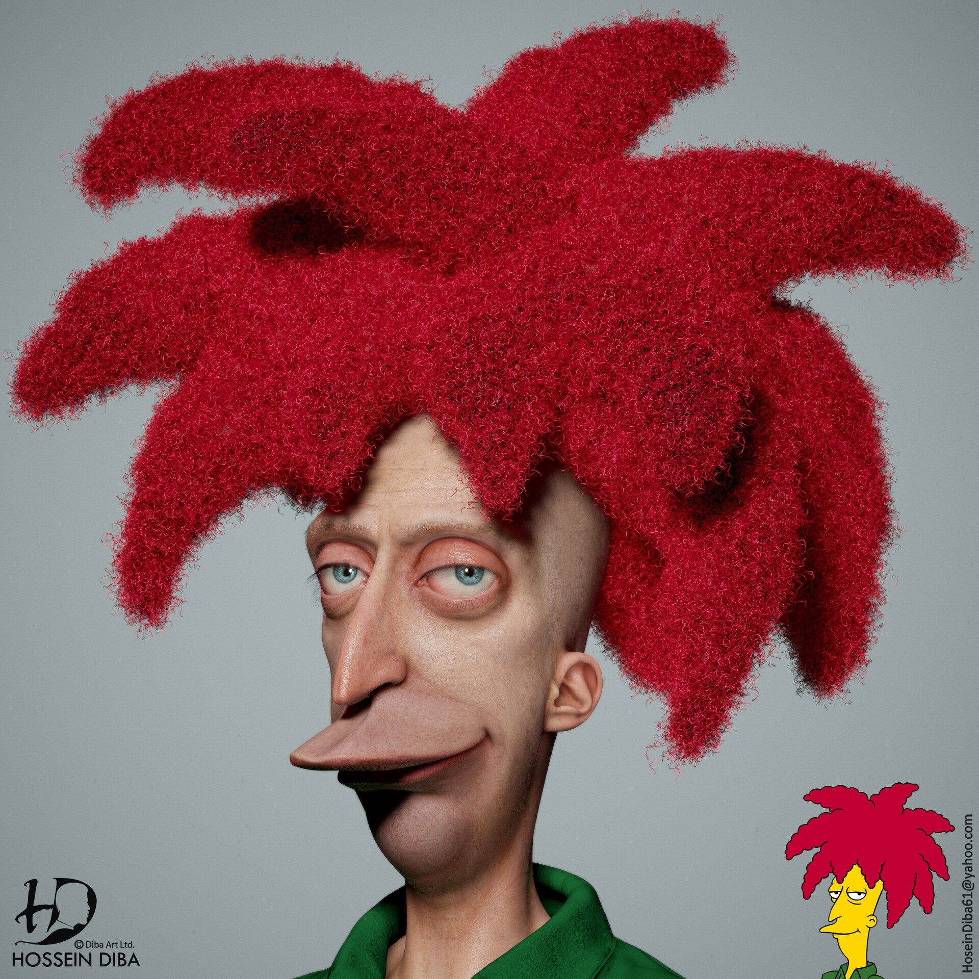 ArtStation - 3D Model of Sideshow Bob(Real time)