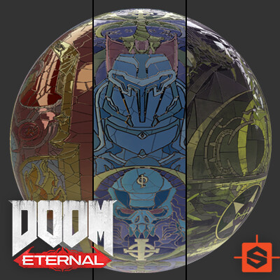 ArtStation - Doom Eternal Stained Glass