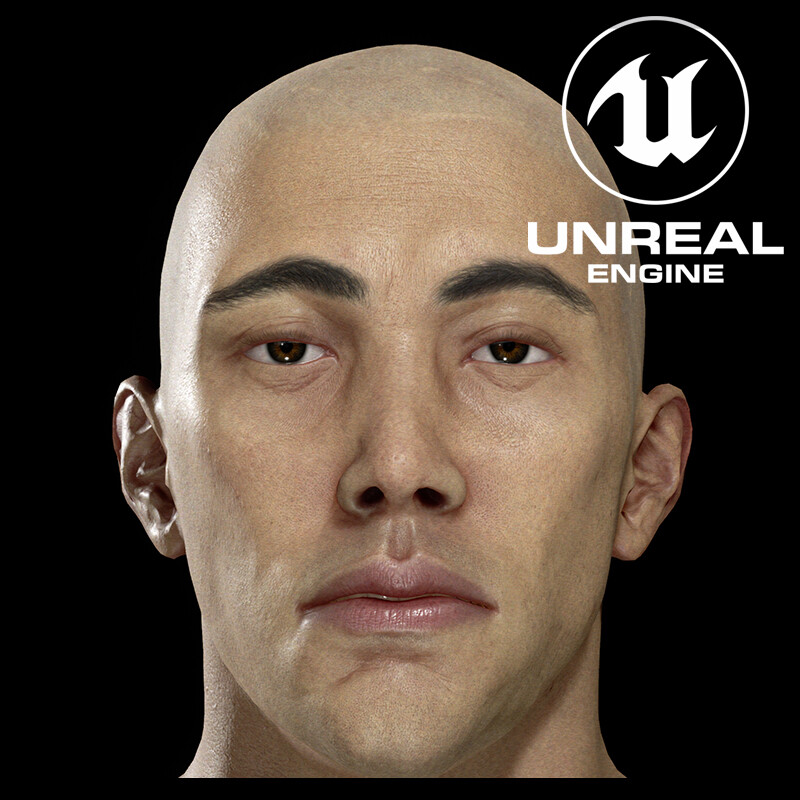 ArtStation - Texturing xyz and Unreal Engine head practice