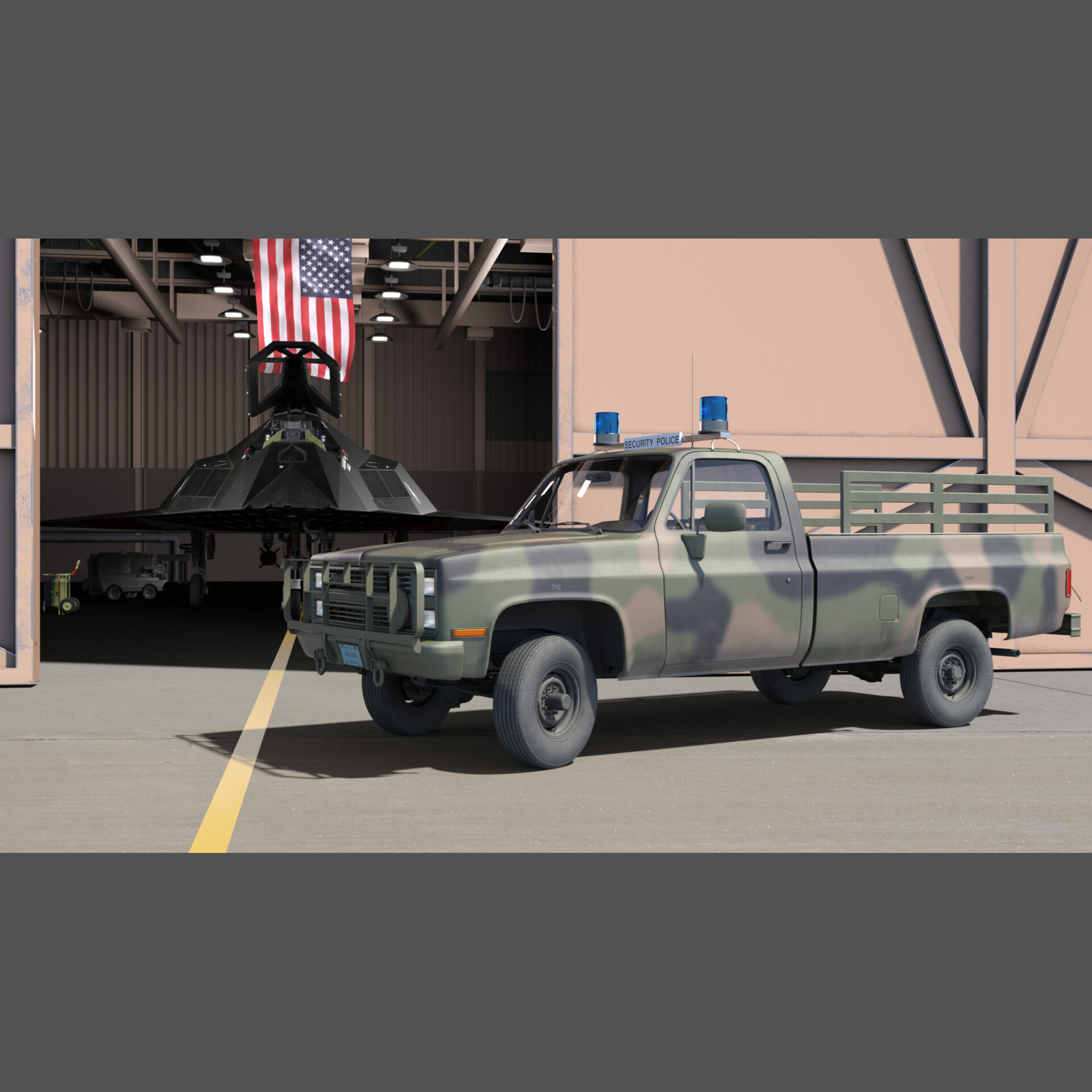 ArtStation - USAF Security Police M1008 CUCV, 1984
