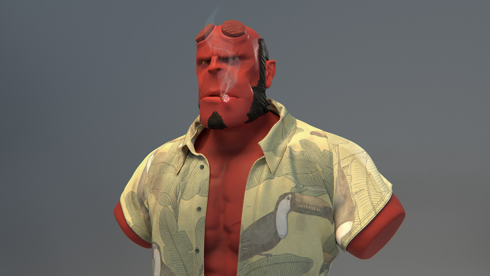 ArtStation - Hellboy Stylized 3D Model