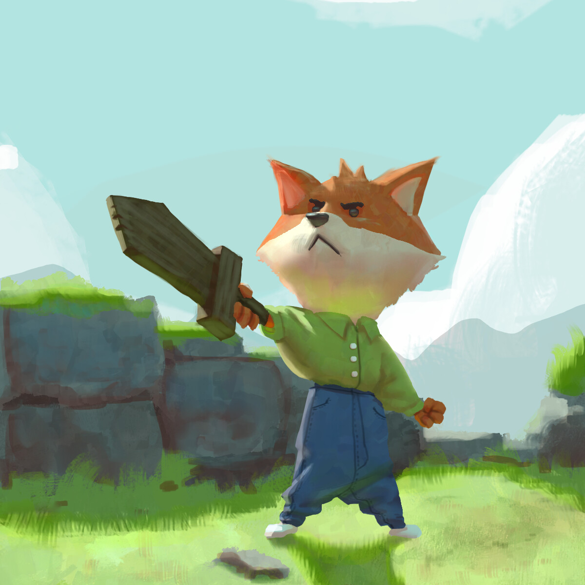 ArtStation - Little Fox Lightning study