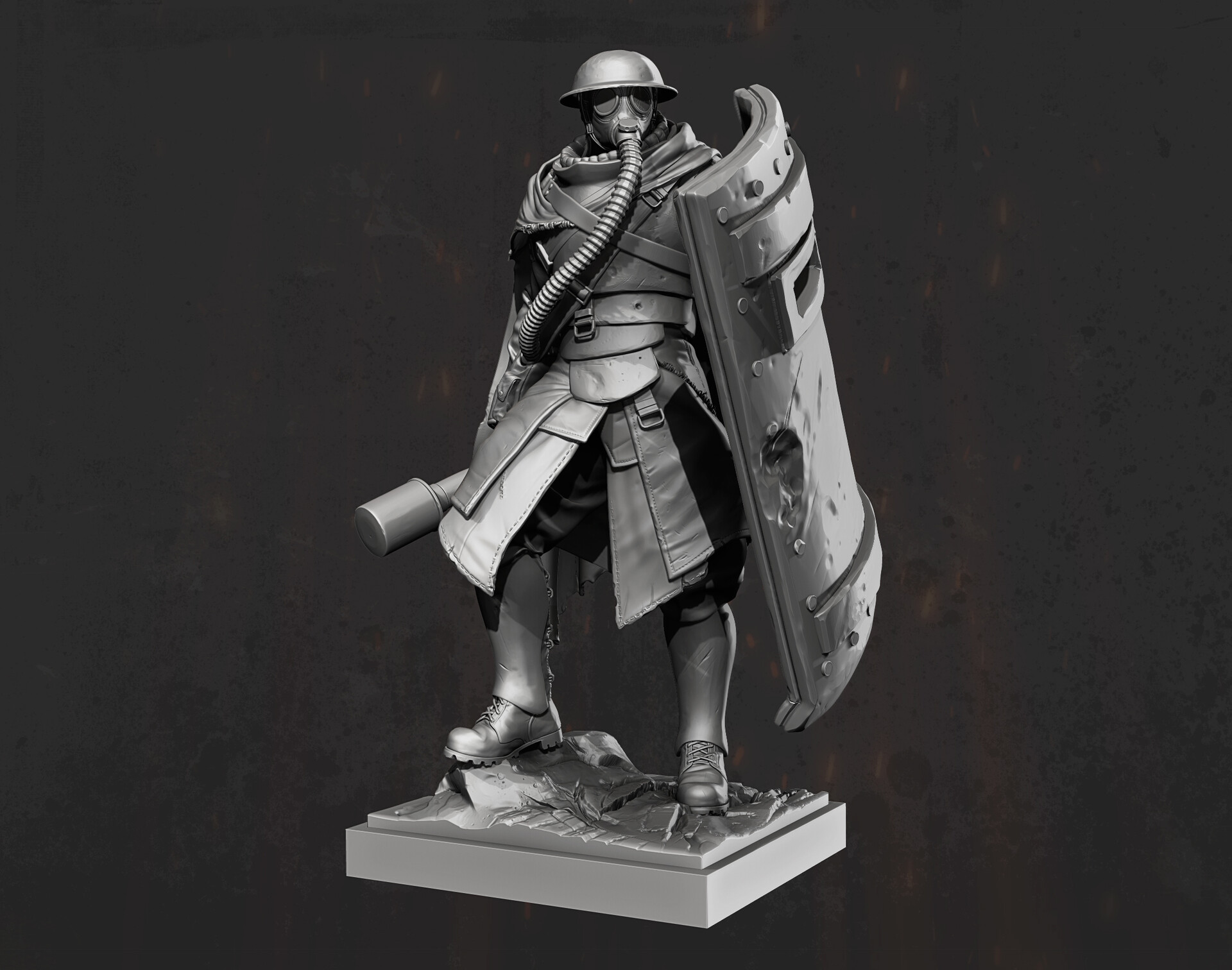 ArtStation - Grenadier soldier WWI