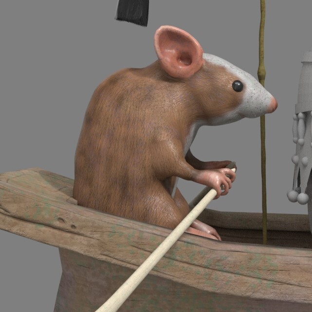 ArtStation - WIP Mouse on Boat