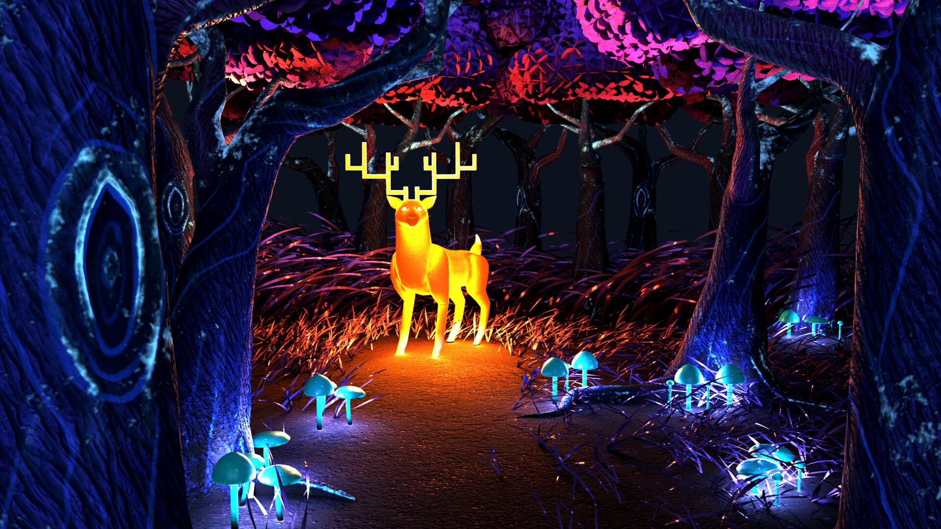 ArtStation - Bioluminescent Forest