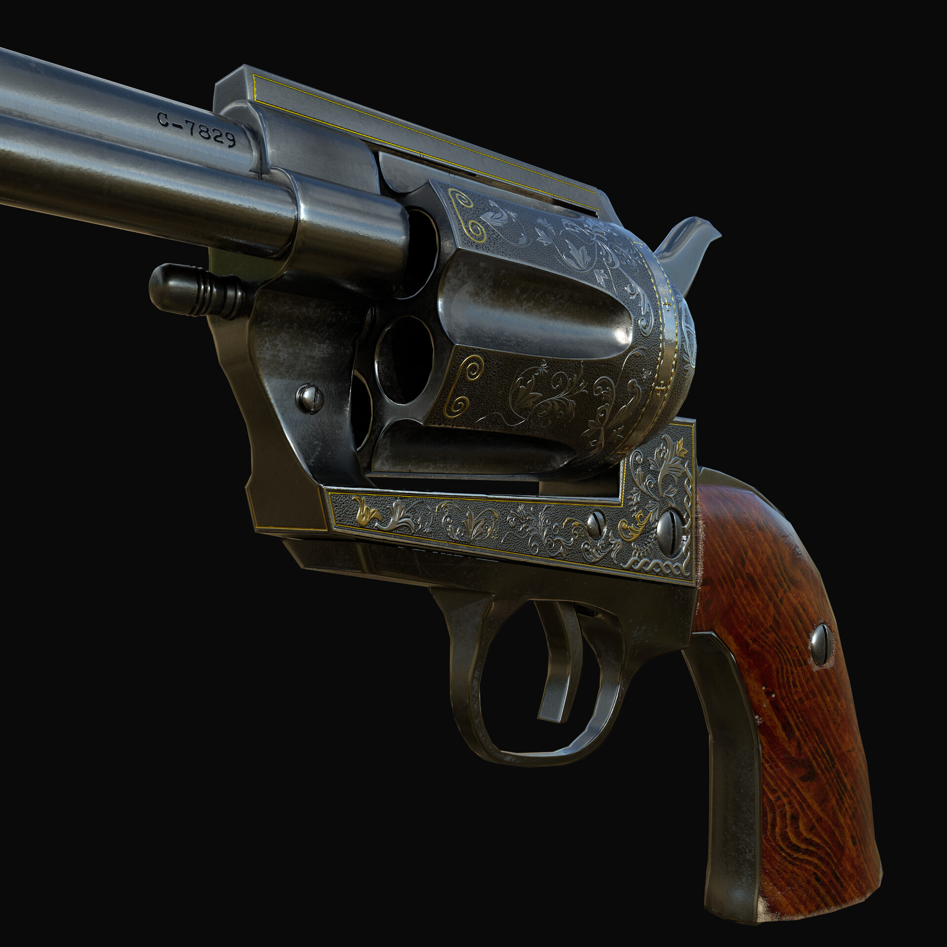 ArtStation - engraved revolver