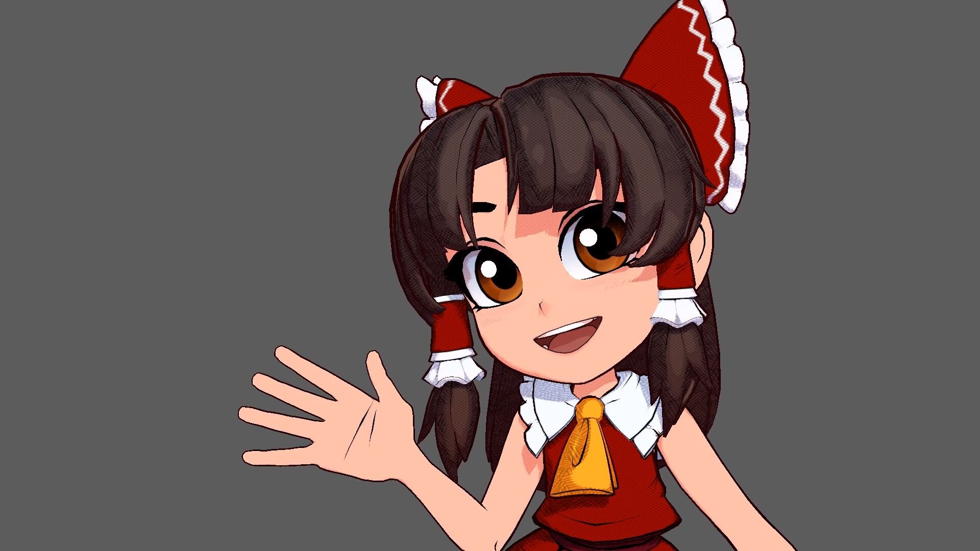 ArtStation - Reimu say hi :)