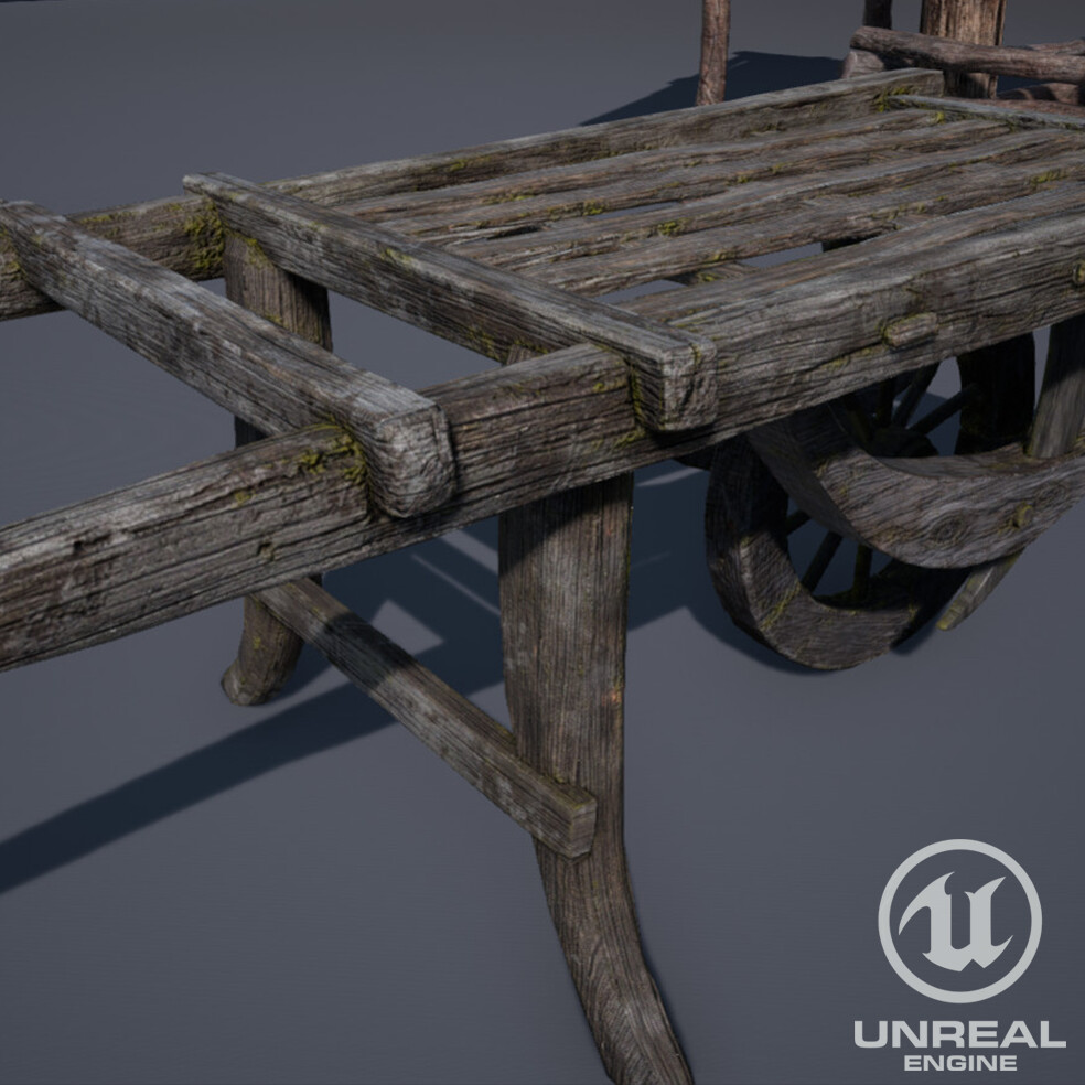 ArtStation - [Props] wood cart