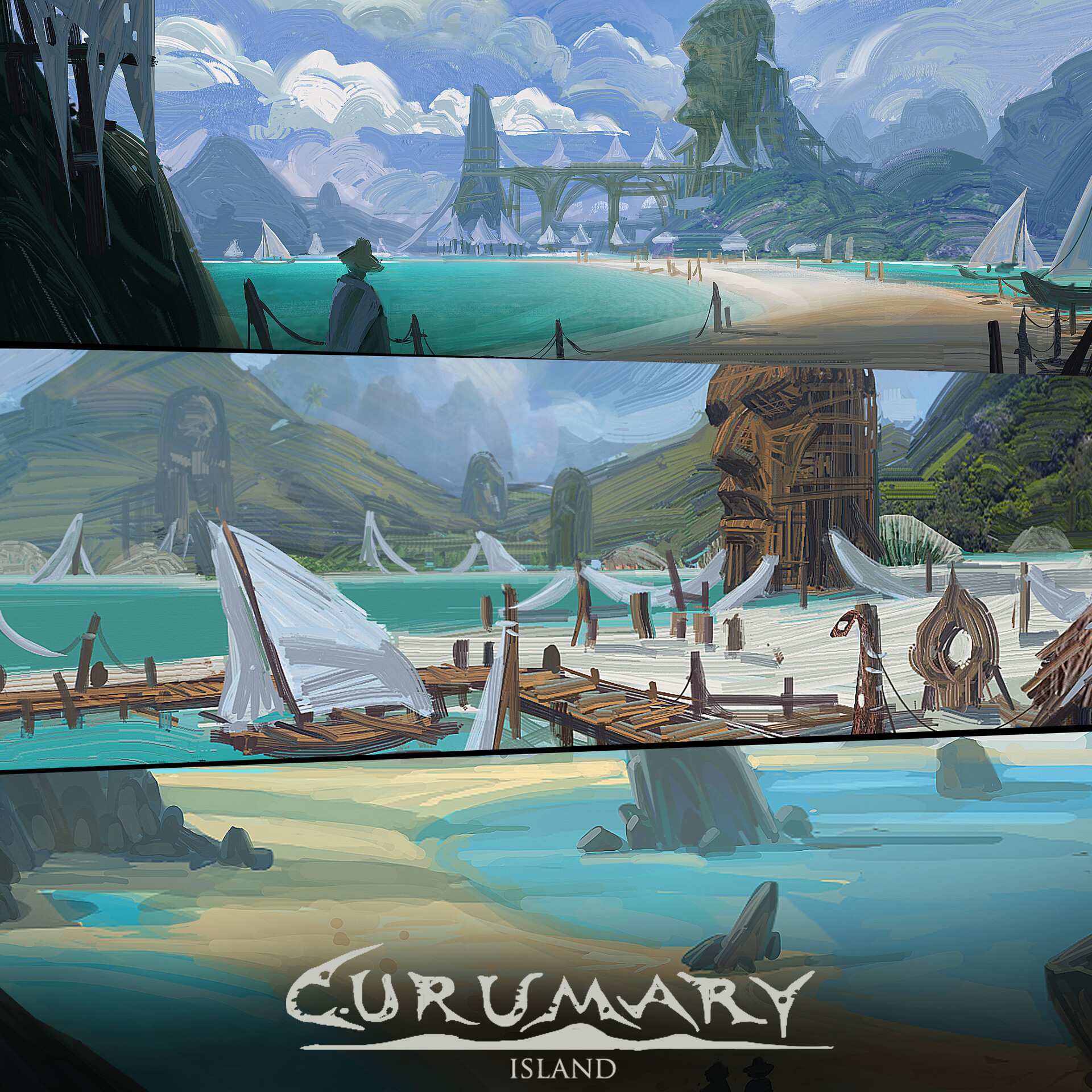 ArtStation - Curumary Island Project I -exploration sketches.
