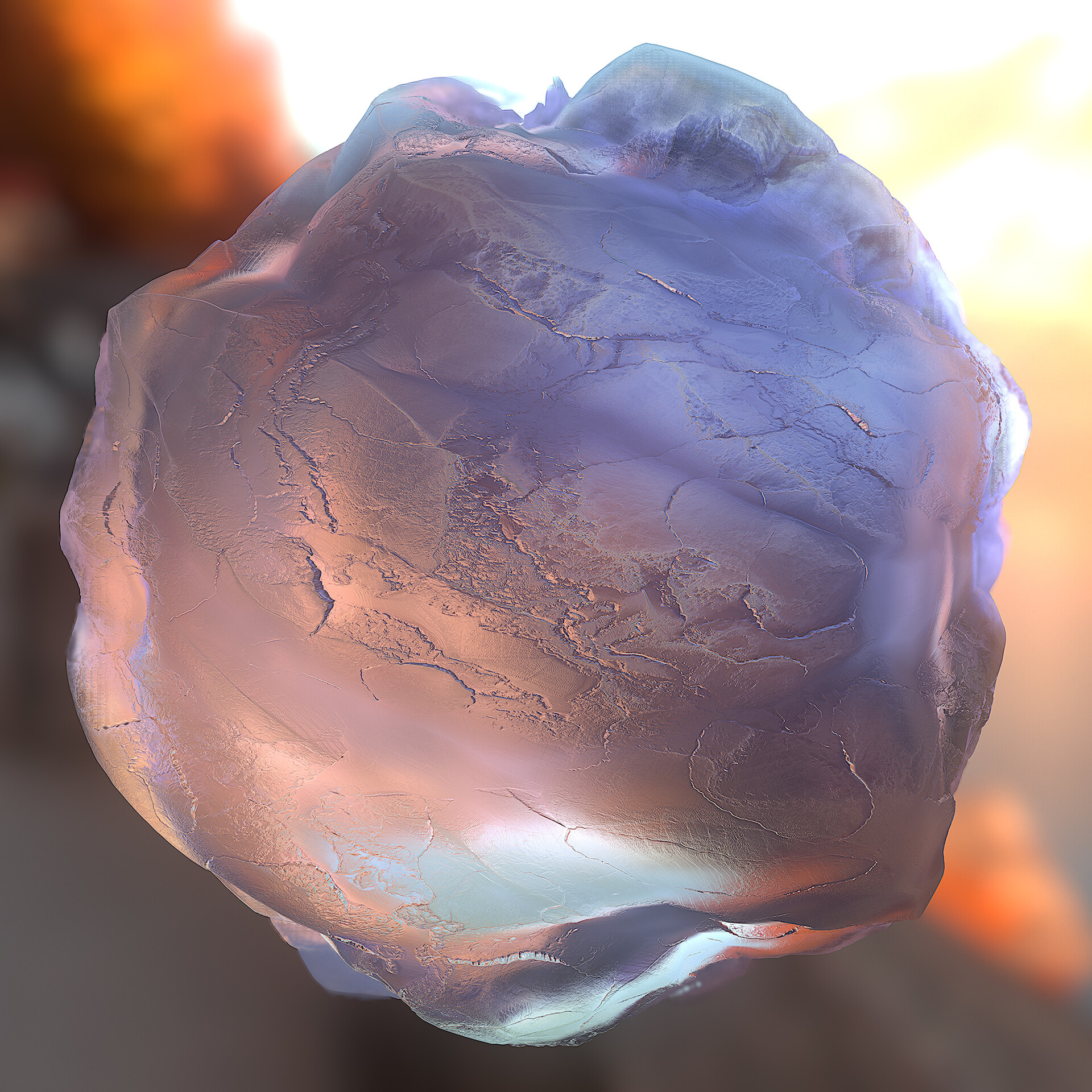 ArtStation - PBR Ice Asteroid Material