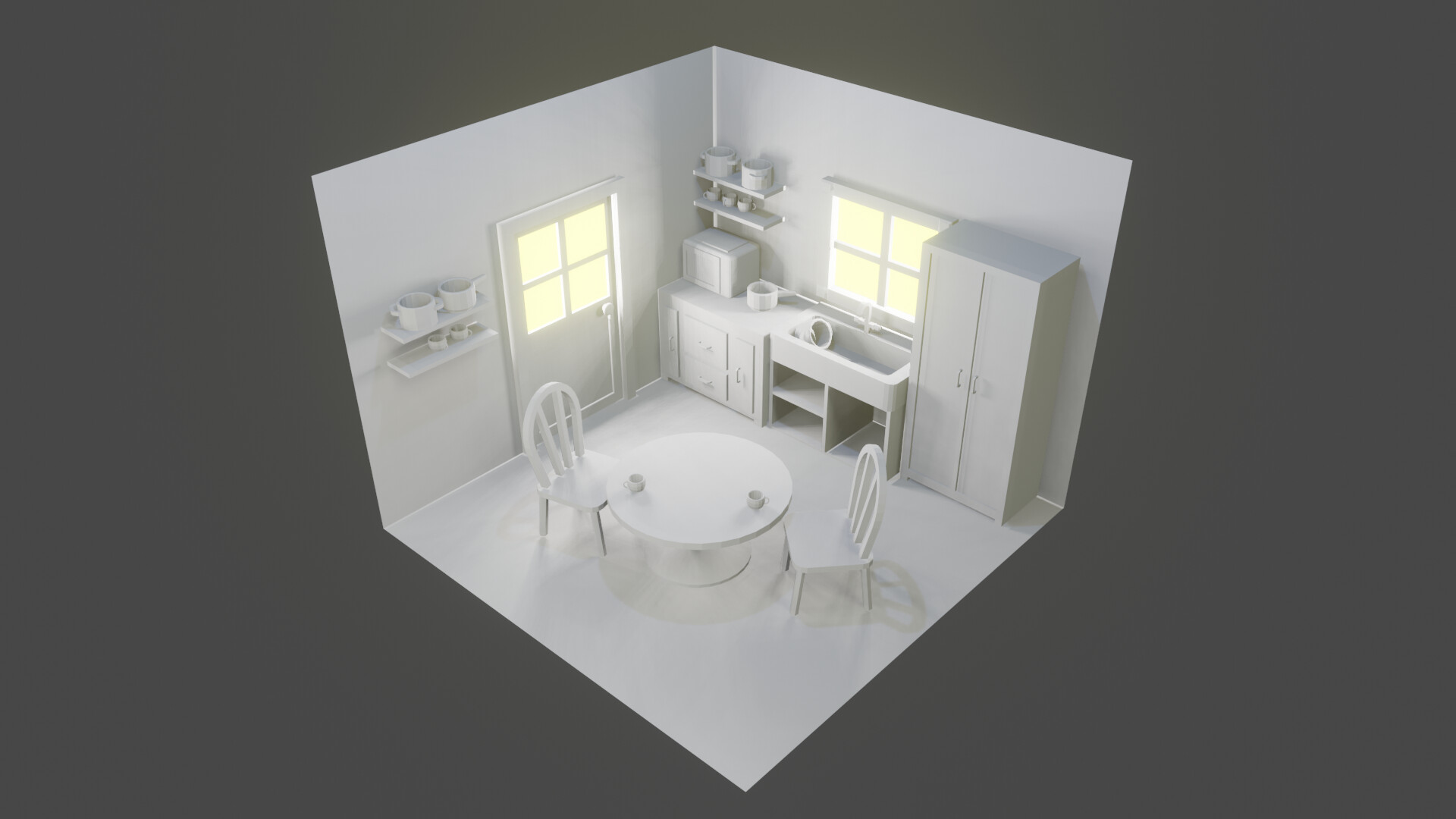 ArtStation - Low Poly Model 1 - Kitchen