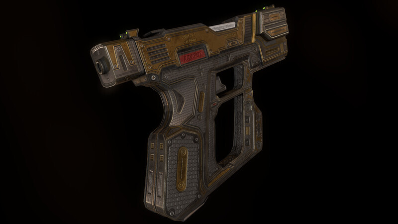 ArtStation - SF combat handgun