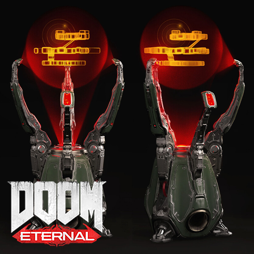 ArtStation - DOOM Eternal | Slayer Tech Automap Station