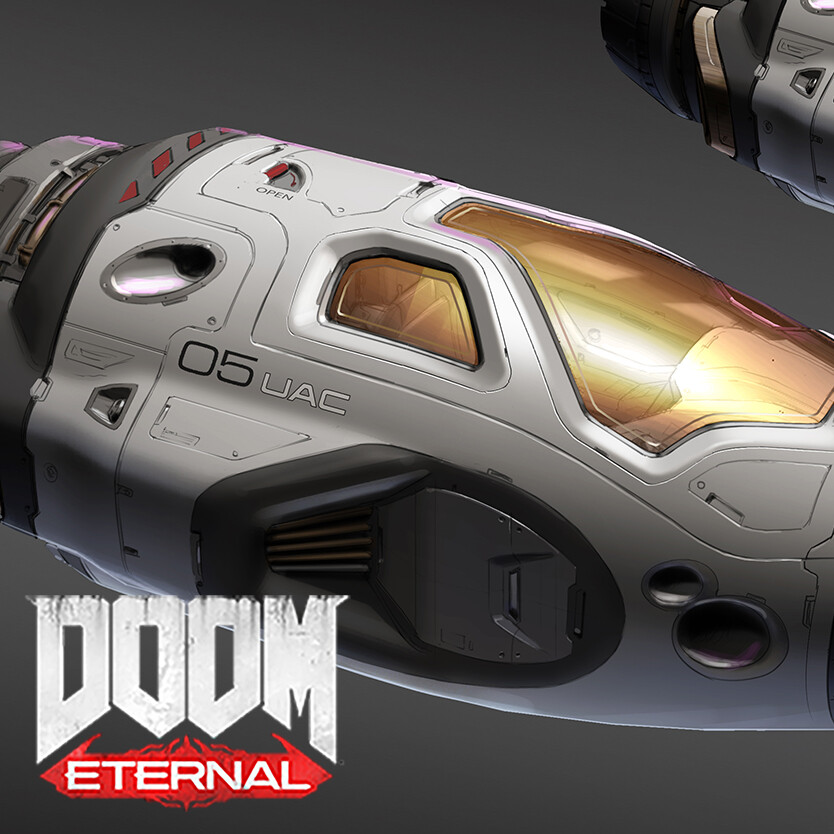 ArtStation - DOOM Eternal | UAC Mars Core Escape Pod