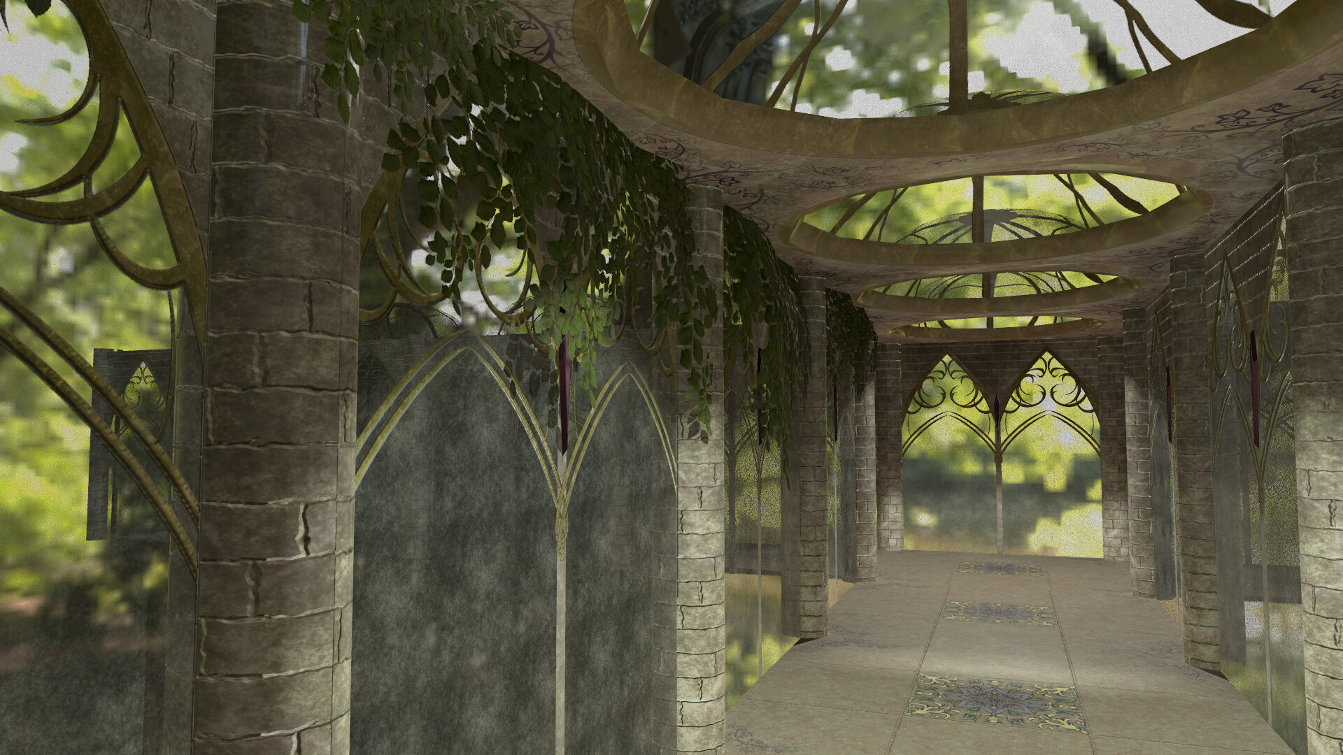 ArtStation - The hallway of the Elves