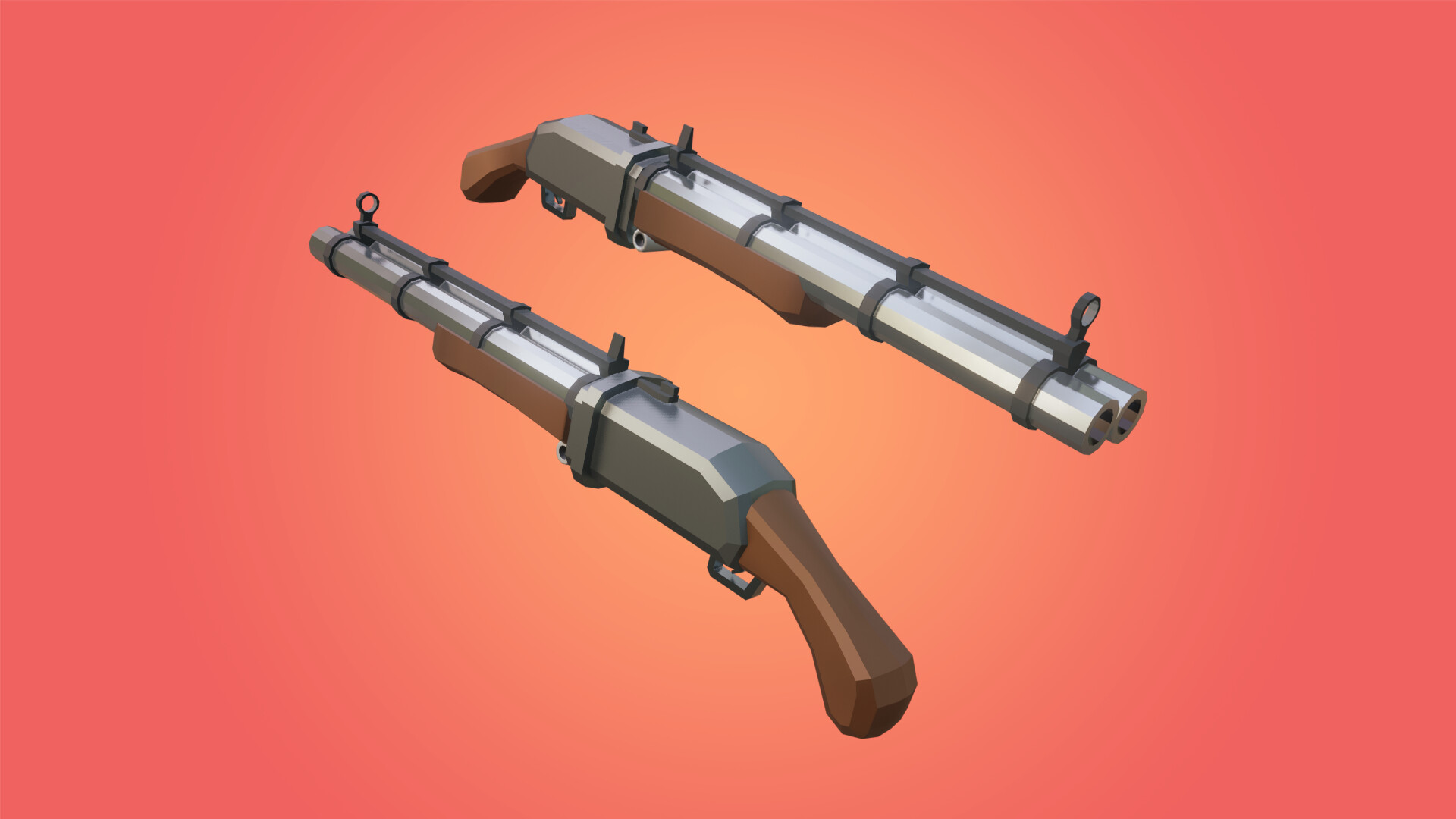 ArtStation - Low Poly Shotgun