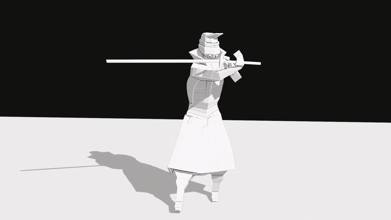 ArtStation - Low Poly Warrior Model - Combat Animations