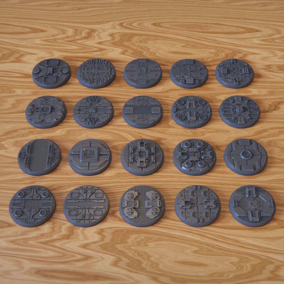 ArtStation - SciFi Miniature Bases 50mm 3DPrint Ready