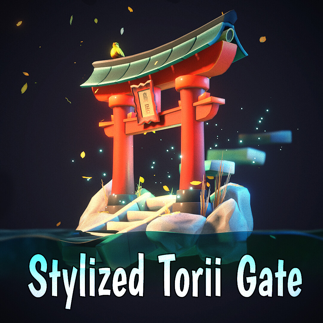 ArtStation - Stylized Torii Gate