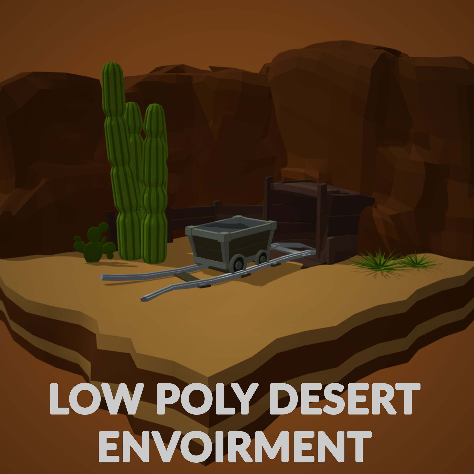 ArtStation - Low poly desert envoirment