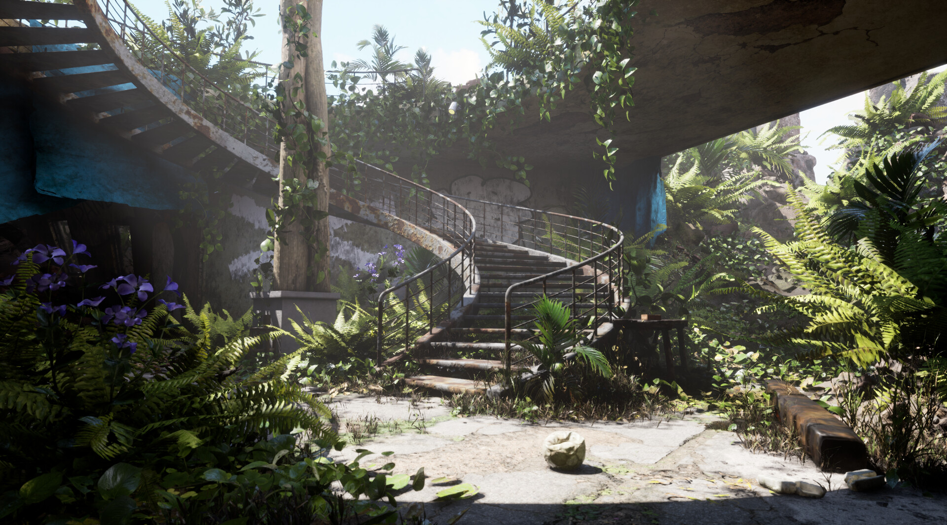 ArtStation - Overgrown Atrium - UE4 Lighting Study
