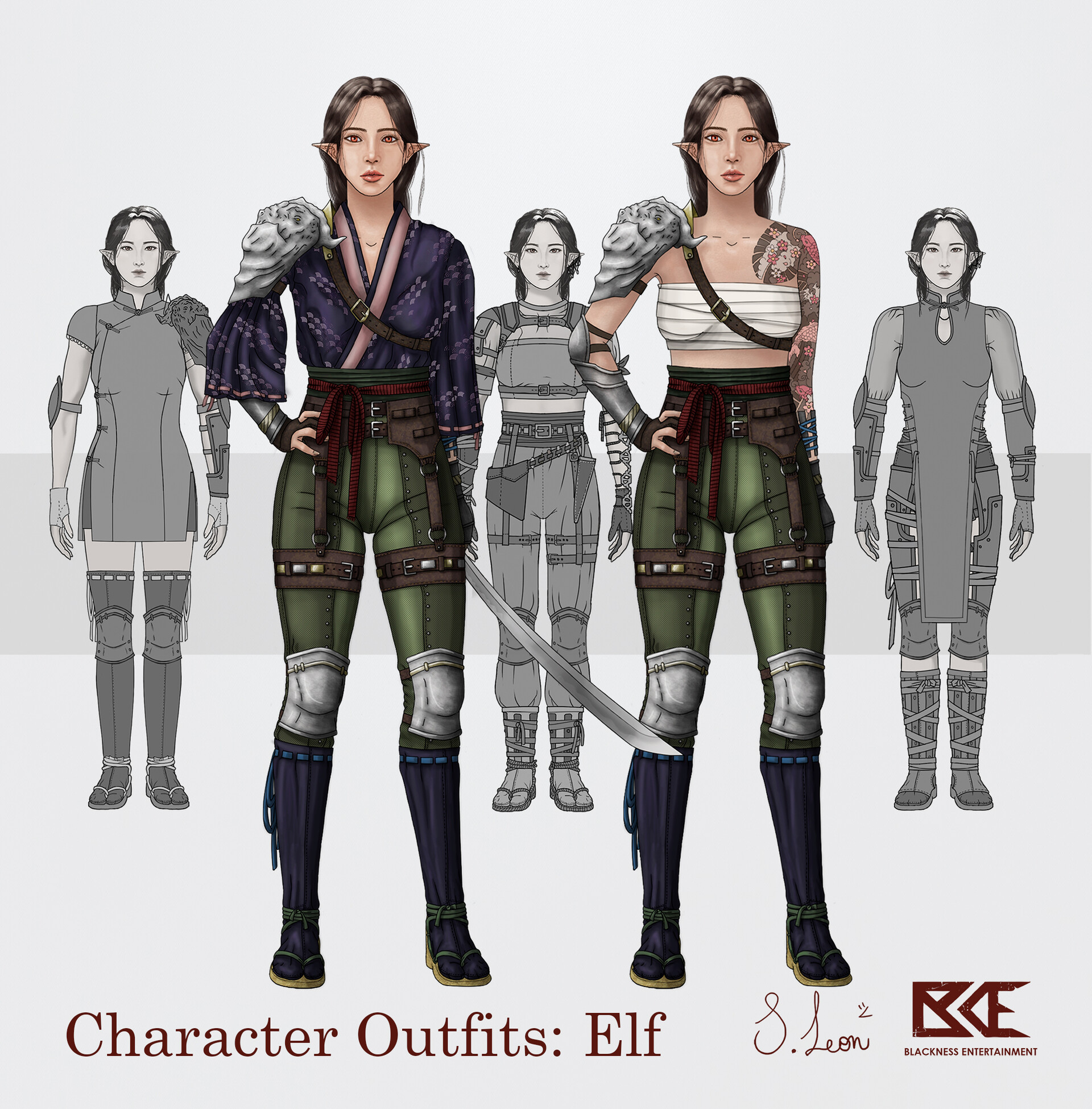 ArtStation - Outfits: Samurai elf