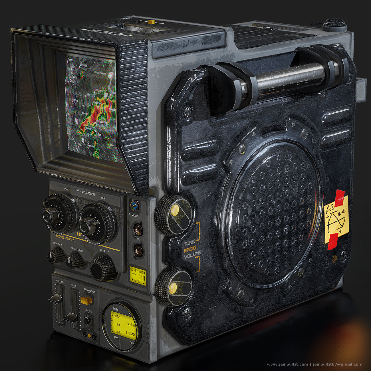 ArtStation - Military Grade Portable TV - Game Prop