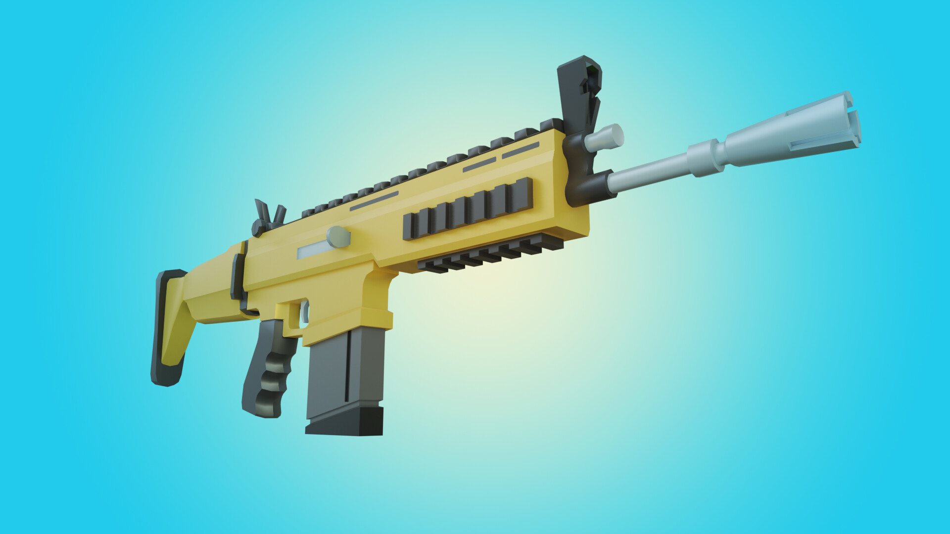 ArtStation - Low Poly - SCAR-H