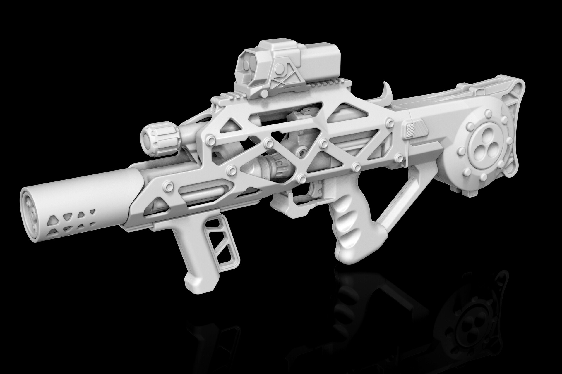 ArtStation - sabre assault rifle high poly