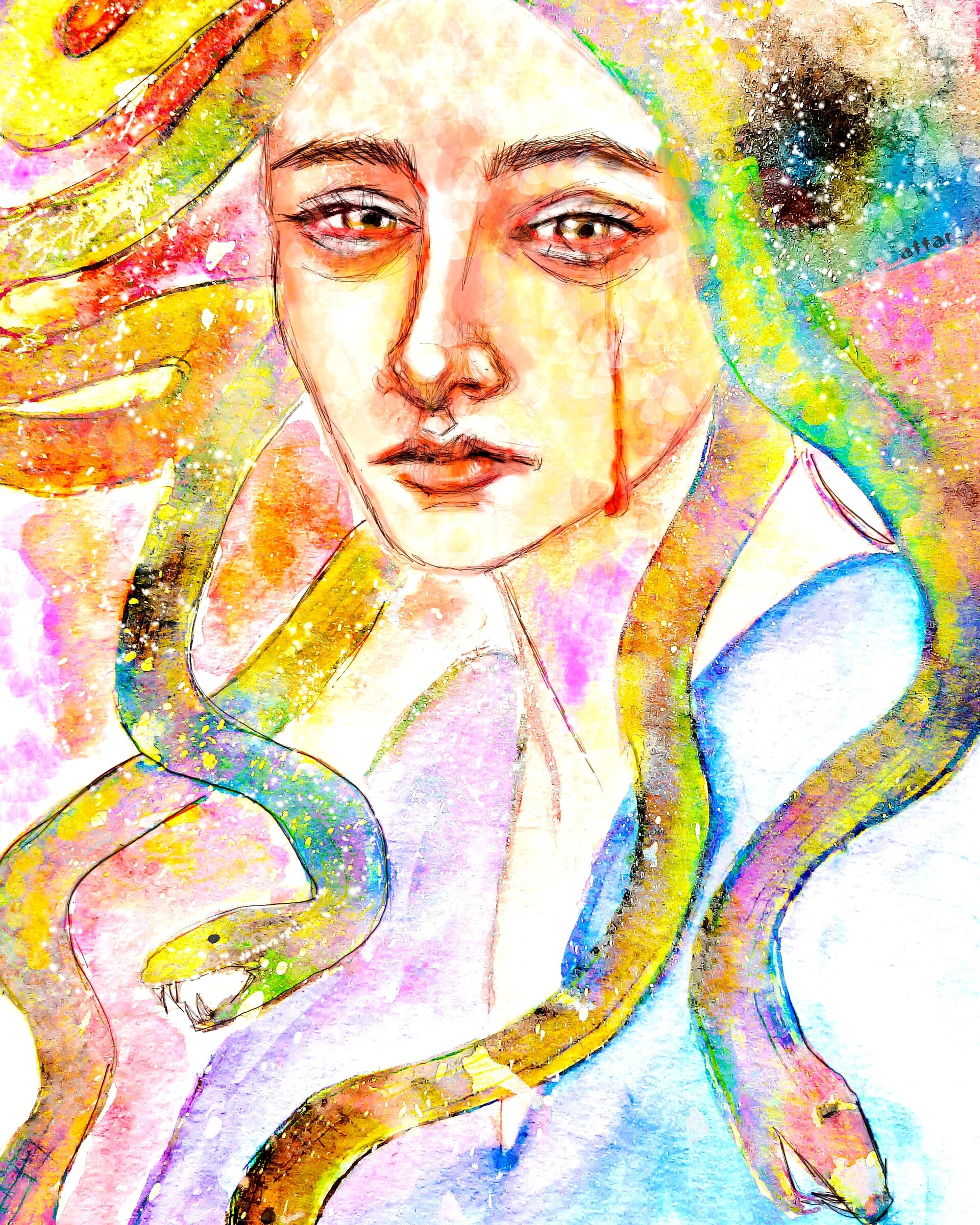 ArtStation - Medusa sadness🐍😪🖤
