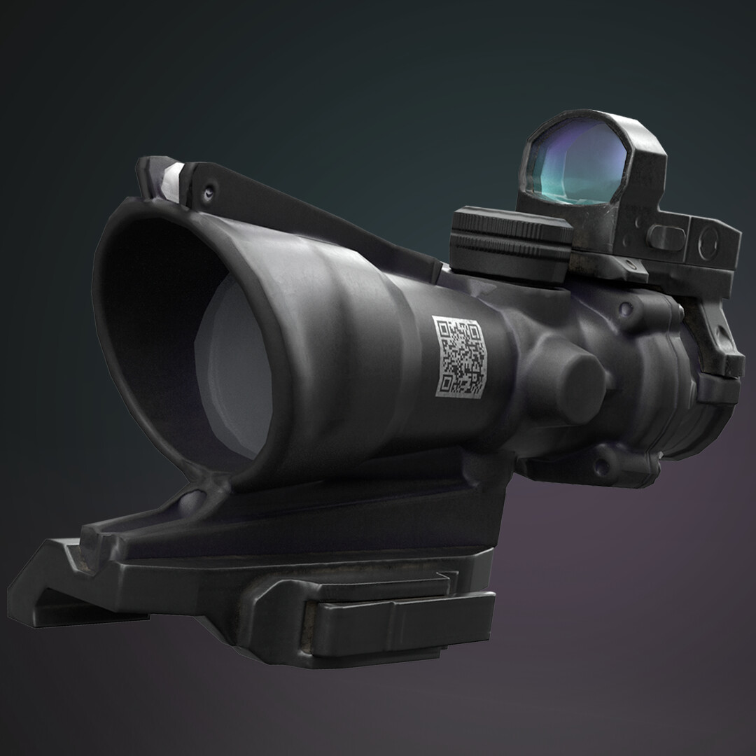 ArtStation - Rifle Scope - Game ready