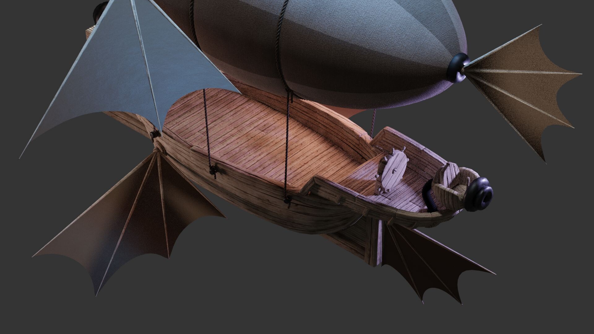 ArtStation - Steam Punk Zeppelin - modeling & lookdev