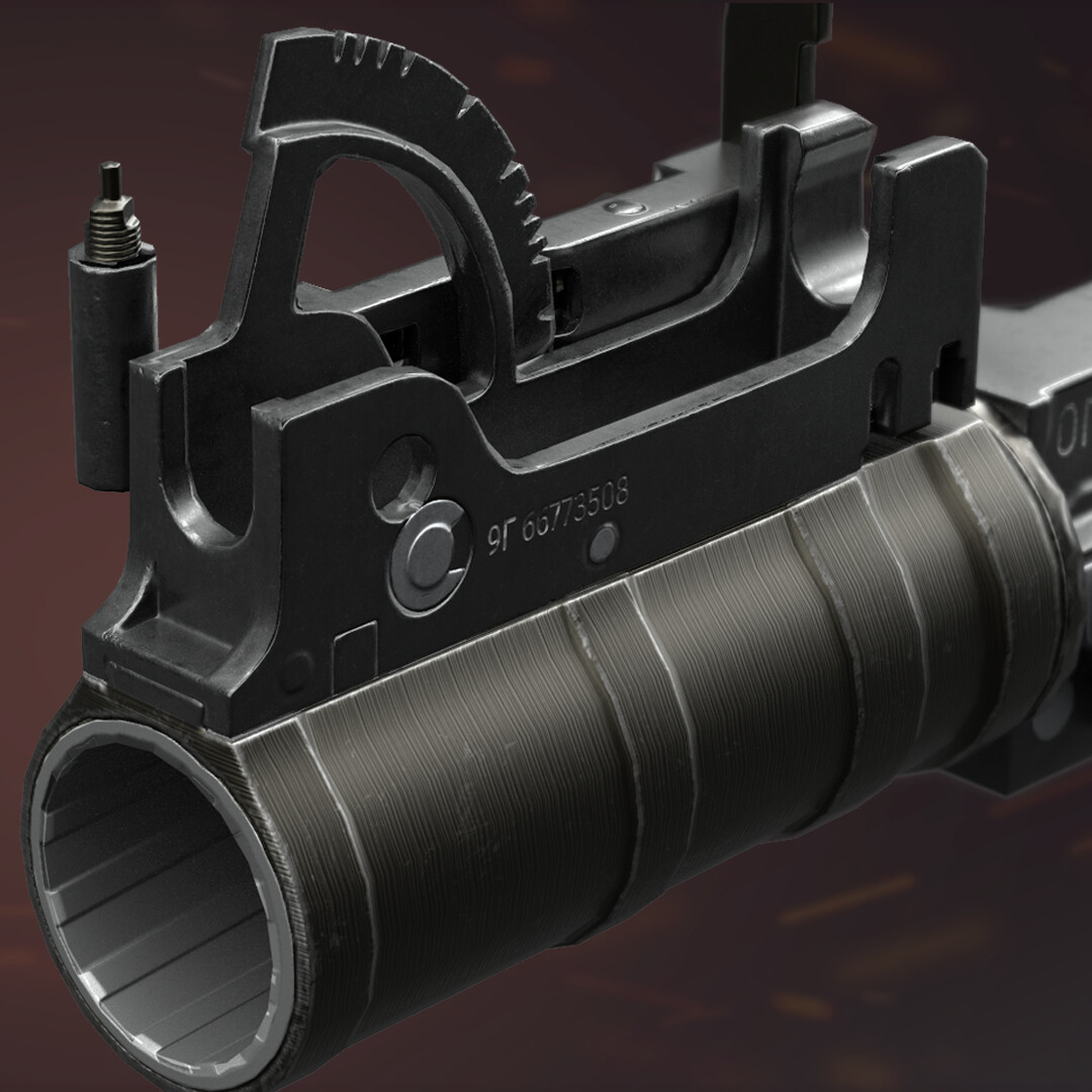 ArtStation - GP-34 Underbarrel Grenade Laucher - Game ready