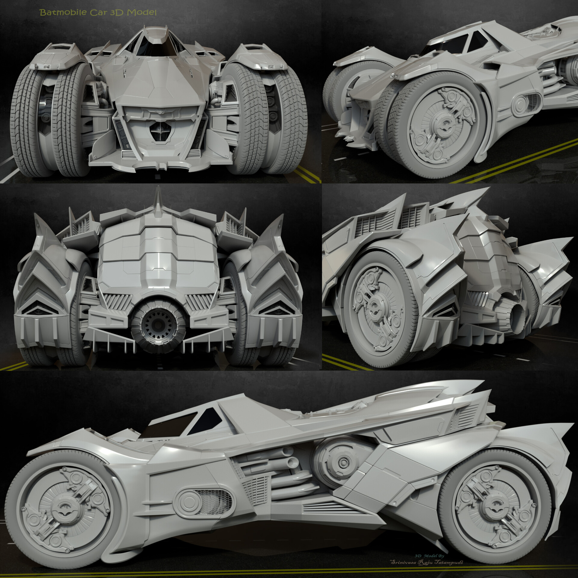 ArtStation - Batmobile Car Model project