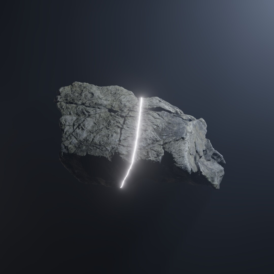 ArtStation - Rock slicing animation