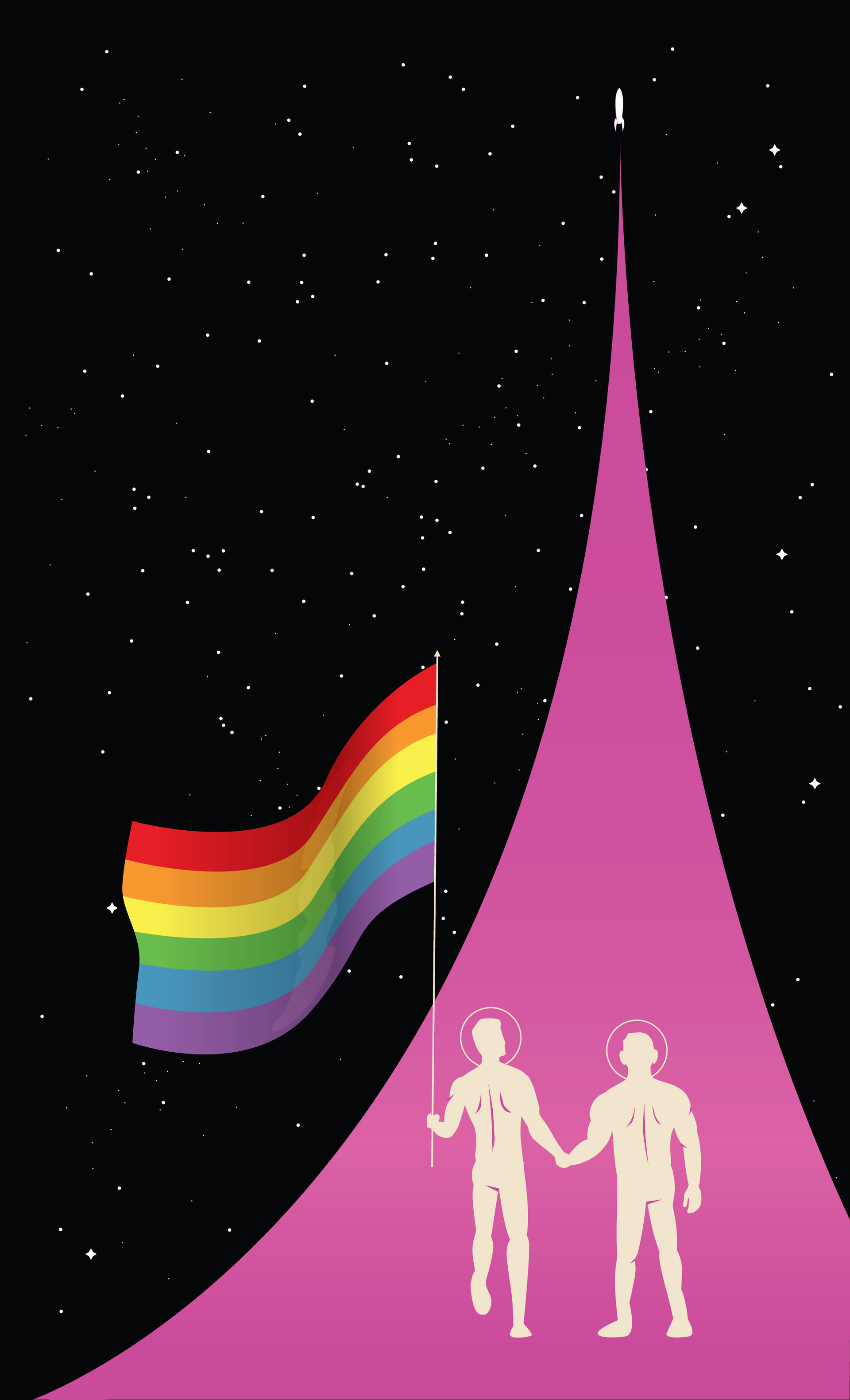 ArtStation - Gay Space Travel Poster Illustration